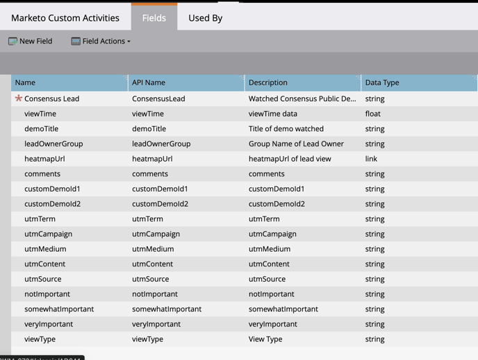 Marketo Data Sync - Syncing Consensus Demo Views